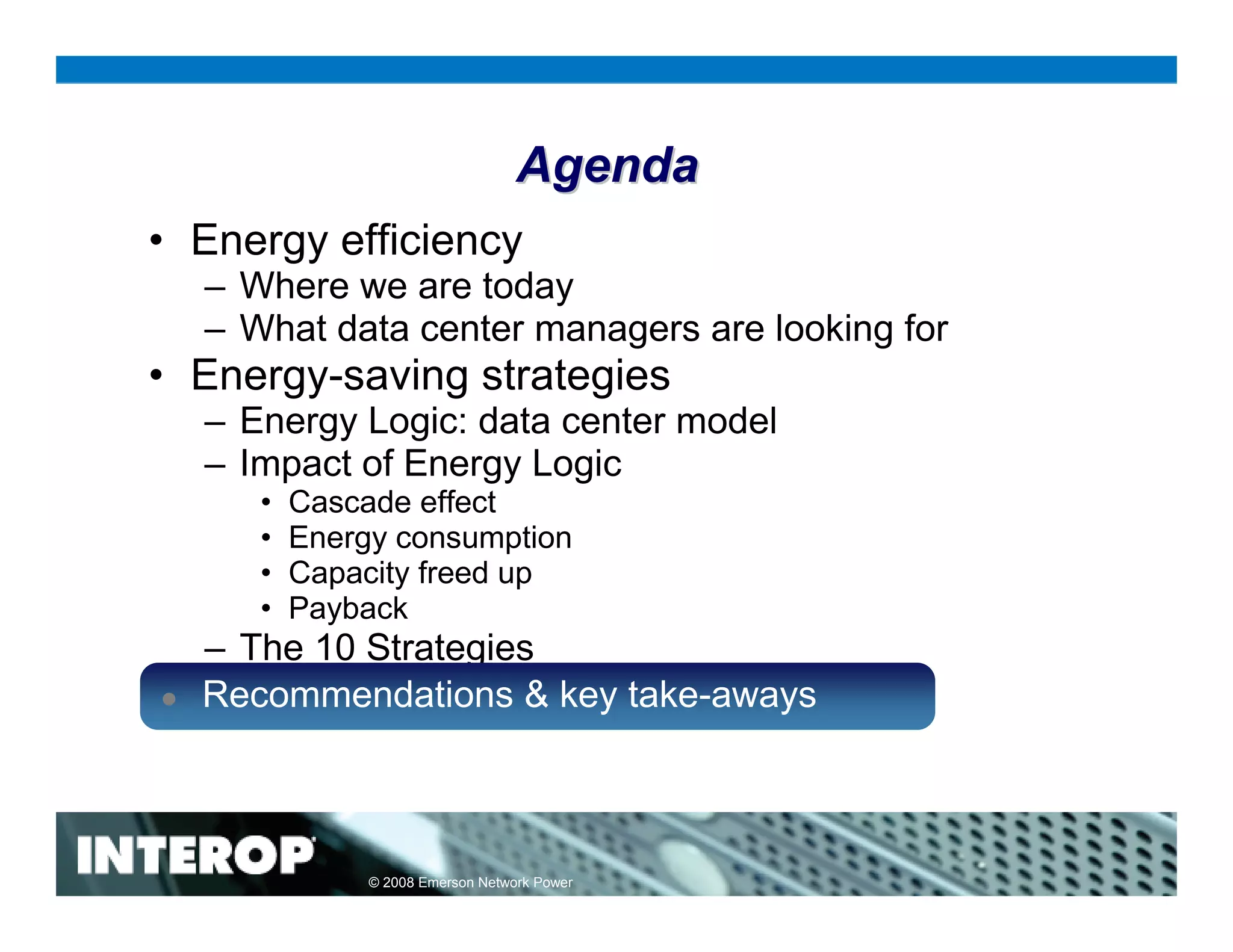 Energy Logiic: A Roadmap for Reducing Energy Consumption in the Data ...