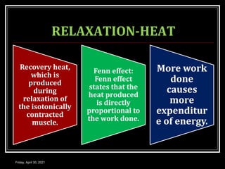 ENERGY SOURCE AND THERMAL CHANGES IN MUSCLE CONTRACTION | PPTX ...