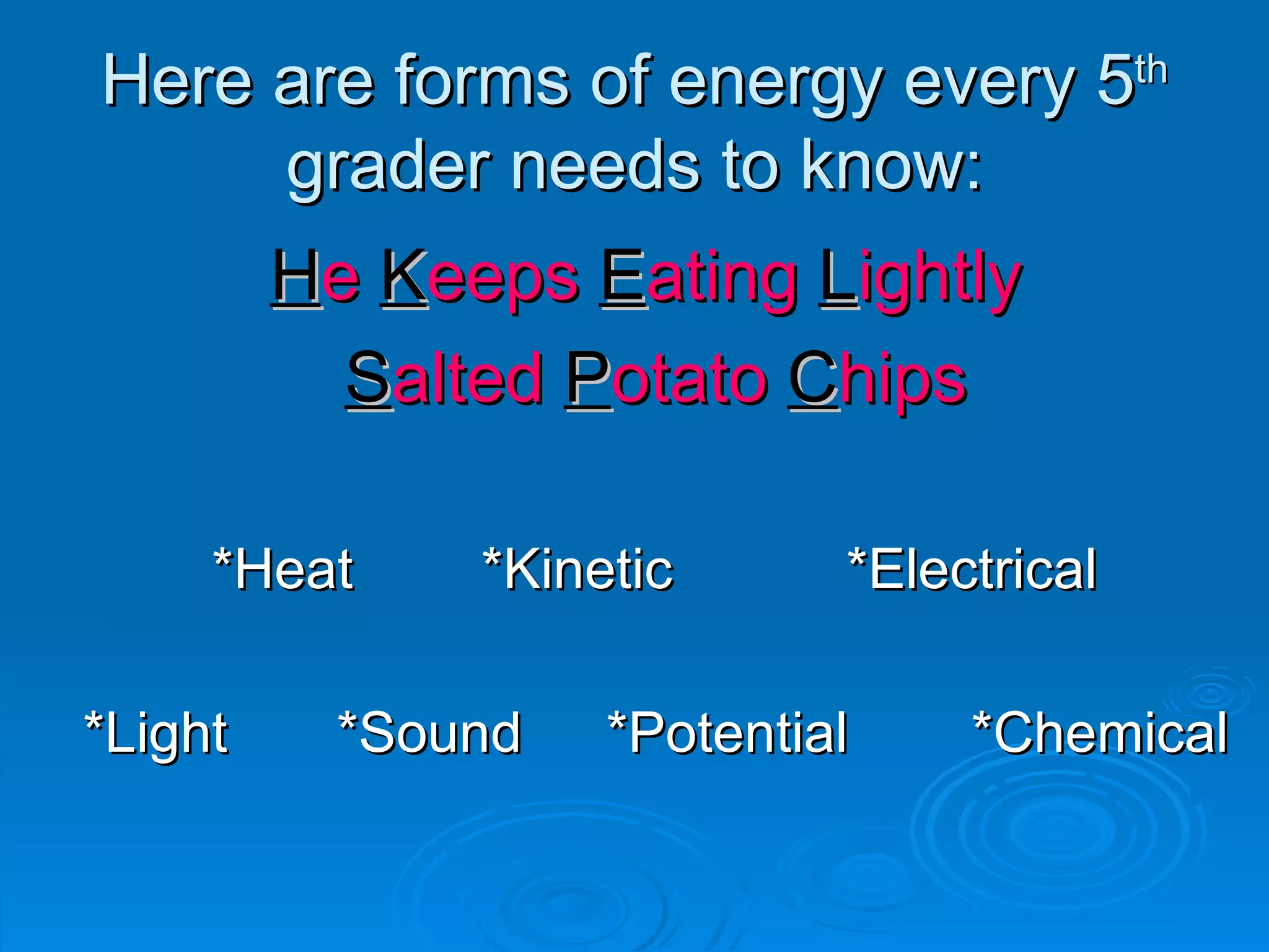 Energy What Every 5th Grader Should Know | PPT