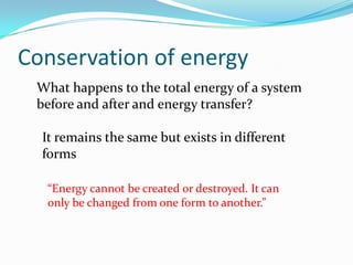 Energy Transfers 1 | PPTX