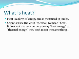 Thermal Energy & Heat Transfer | PPTX