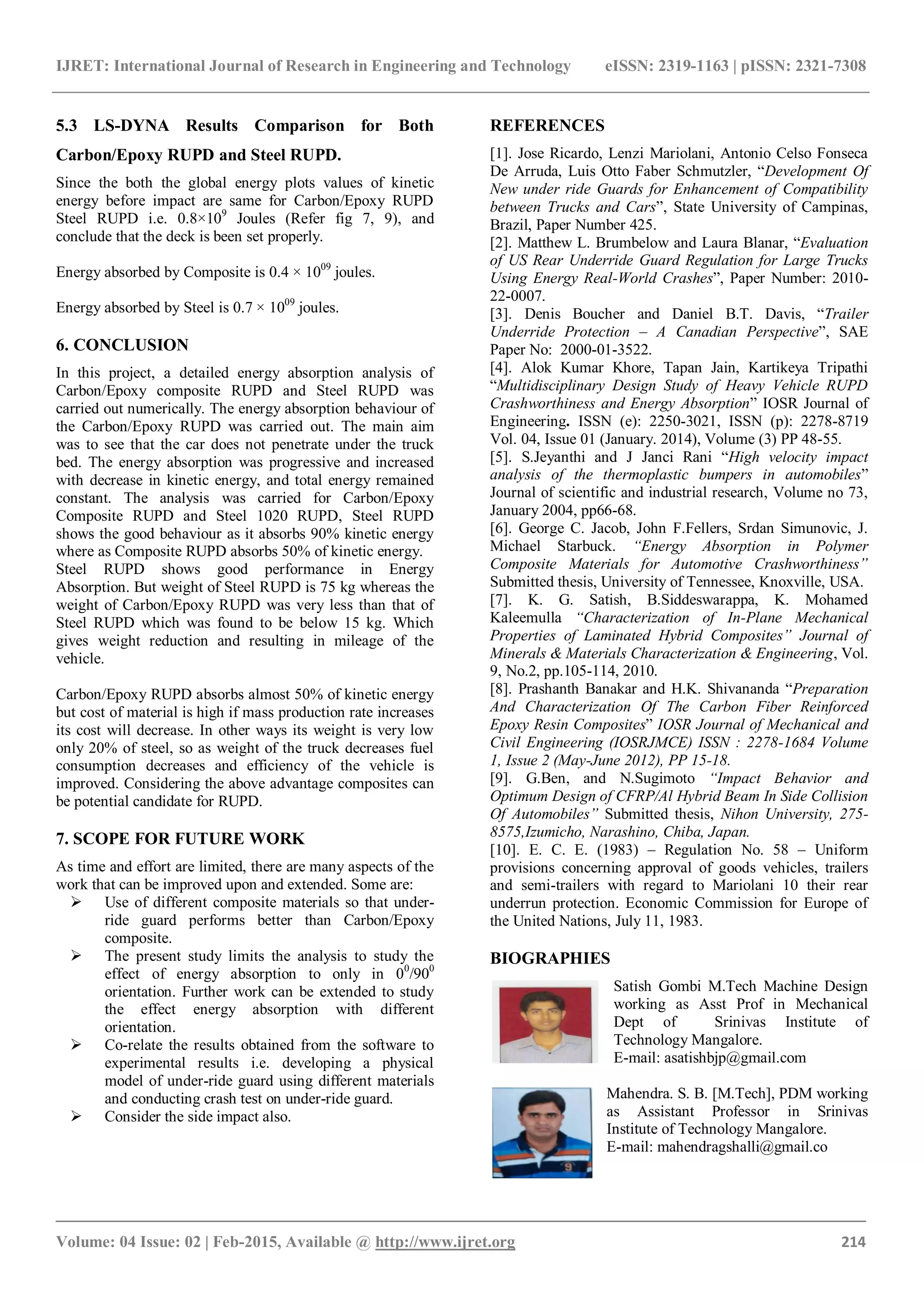 Energy absorption analysis of rupd | PDF