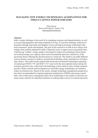 Energy Technologies Abstract | PDF | Power and Energy Industry | Industries