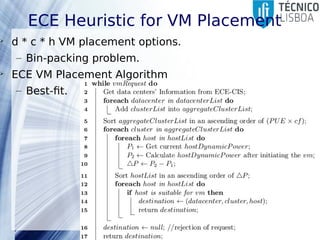 Energy and carbon efficient placement of virtual machines in distributed cloud data centers | PPT