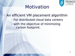 Energy and carbon efficient placement of virtual machines in ...