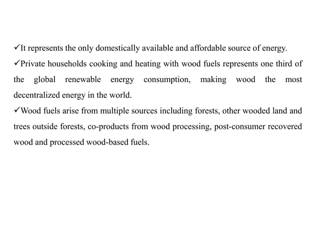 WOOD ENERGY AND EXTRACTIVES | PPTX
