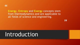Energy and Exergy Analysis of a Country Sectors - Advanced ...