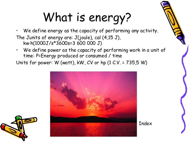 Energy and its transformations