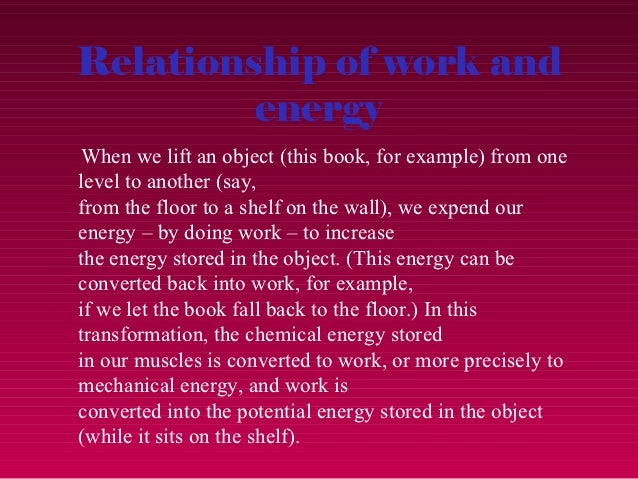 Energy and work