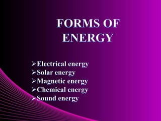 Energy assignment | PPTX