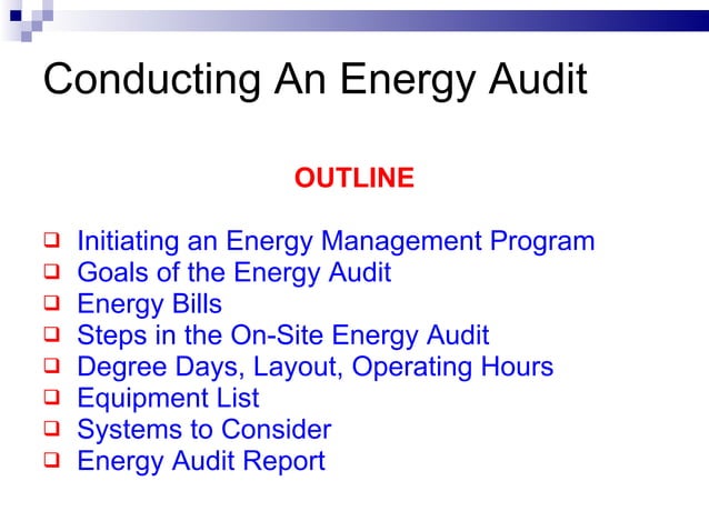 Energy audit | PPT