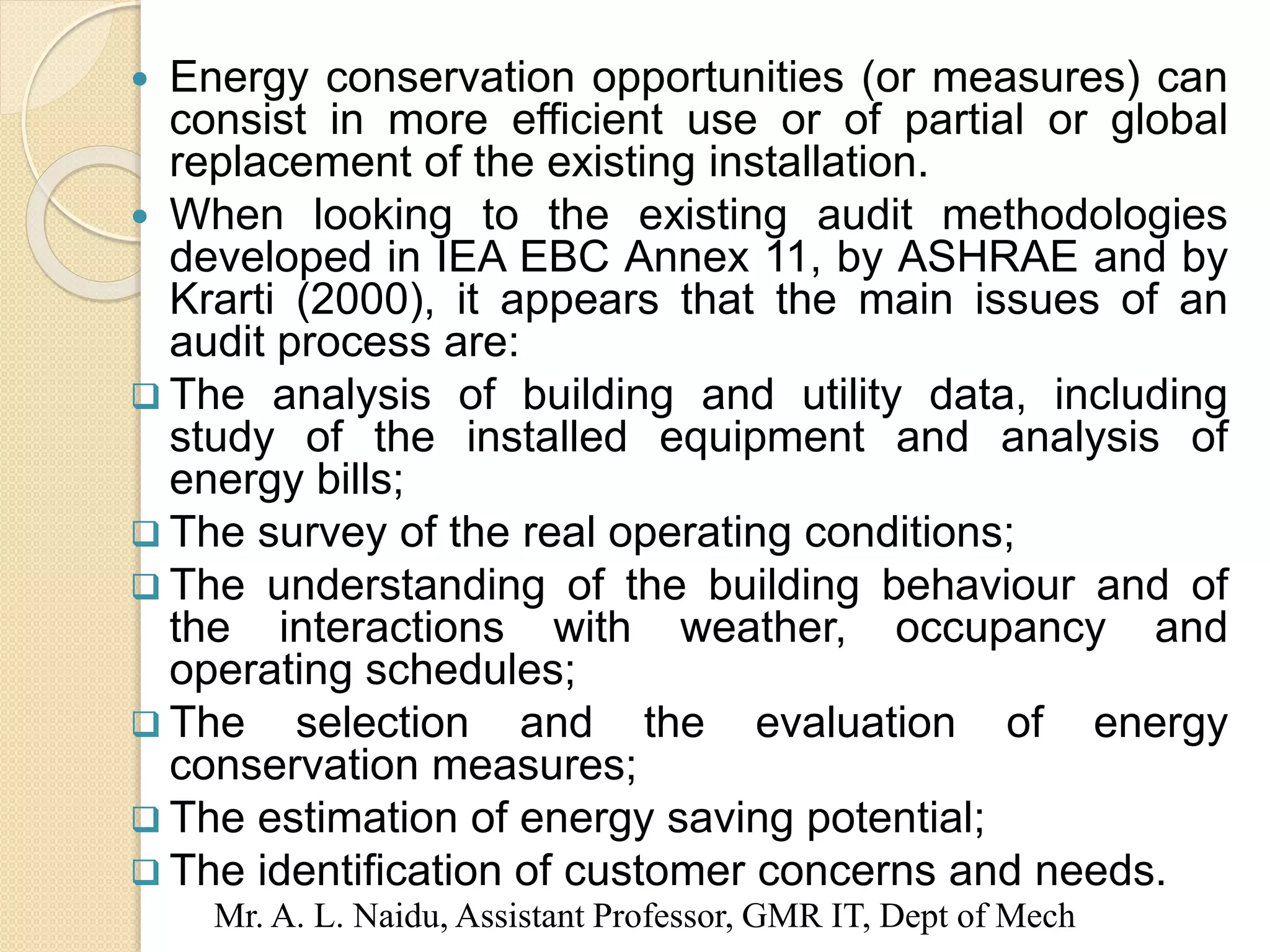 Energy audit | PPTX