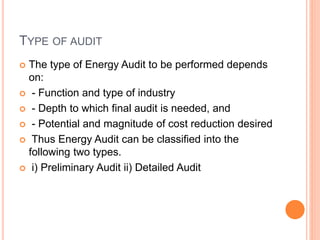 Energy audit | PPTX
