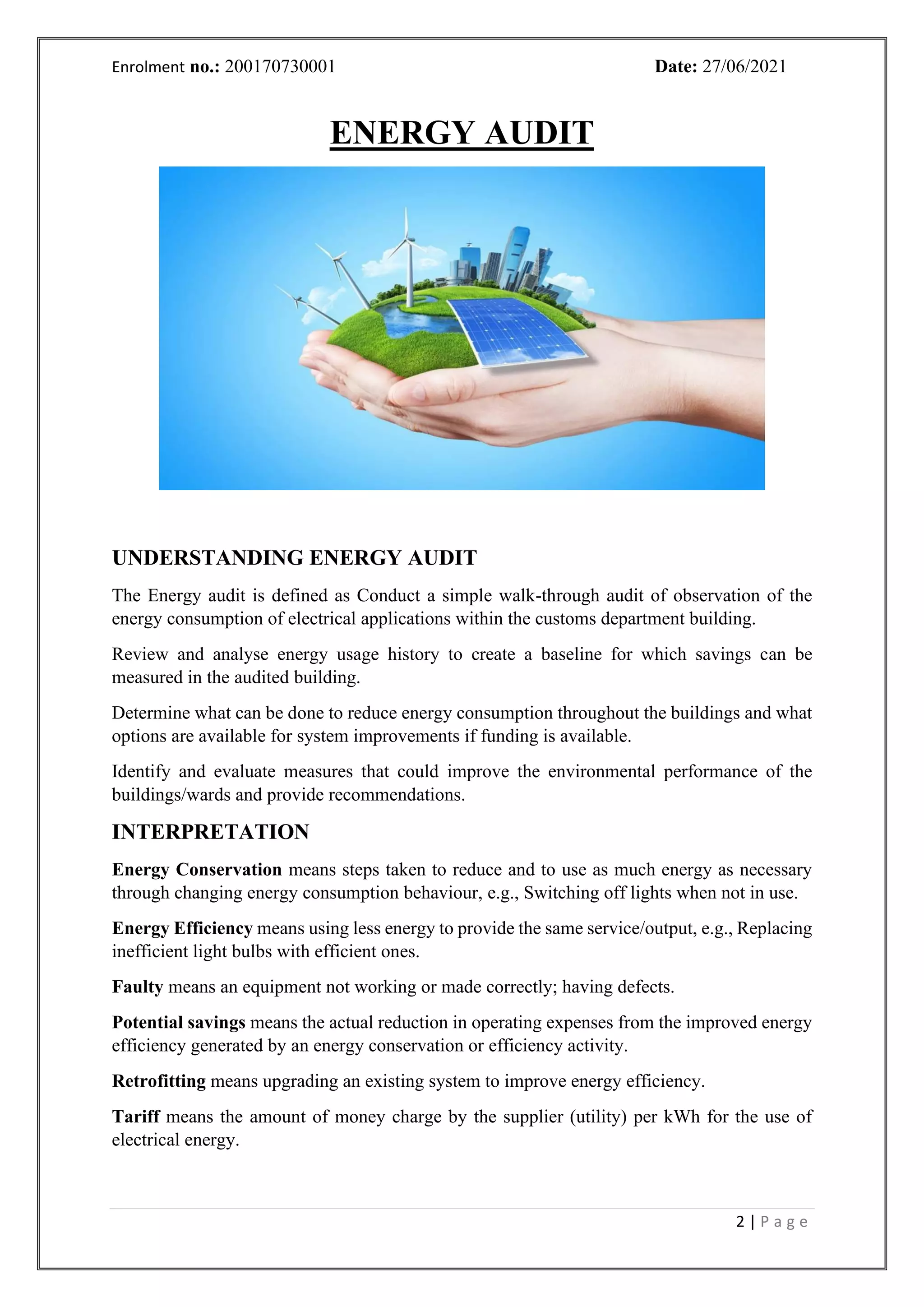 Energy audit.pdf | Gas and Electric | Home Utilities