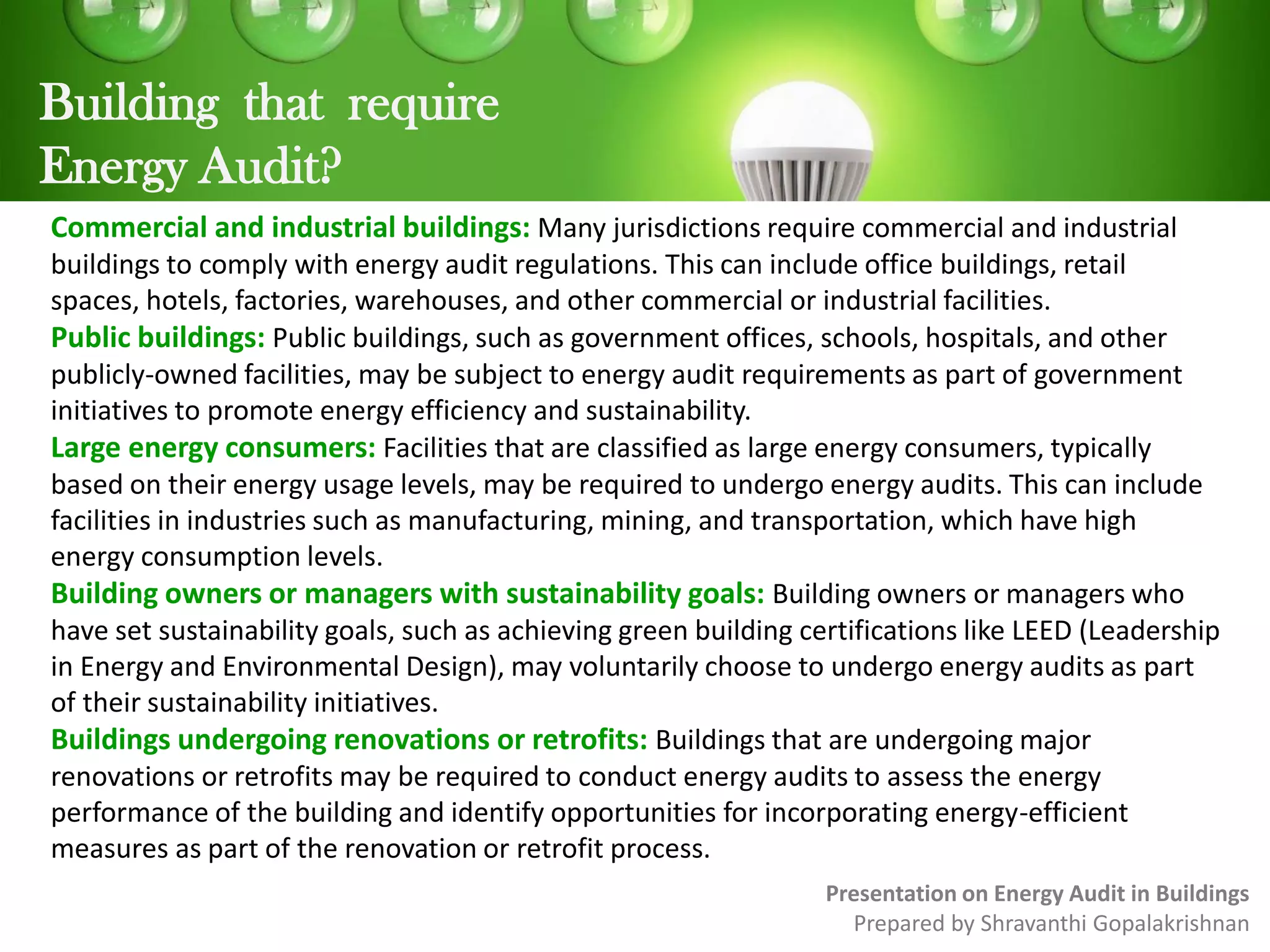 Energy Audit in buildings | PDF