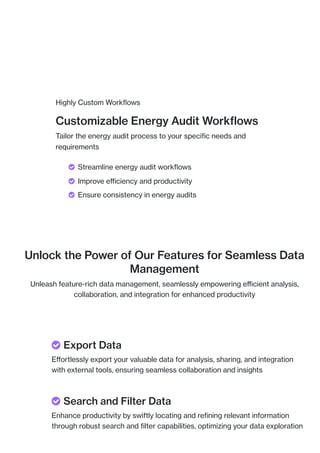 Streamline energy audits with this energy audit checklist app. | PDF