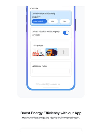 Streamline energy audits with this energy audit checklist app. | PDF