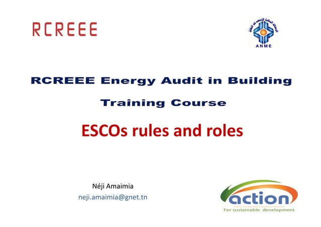 Day 5: ESCOs Rules and Roles | PPT