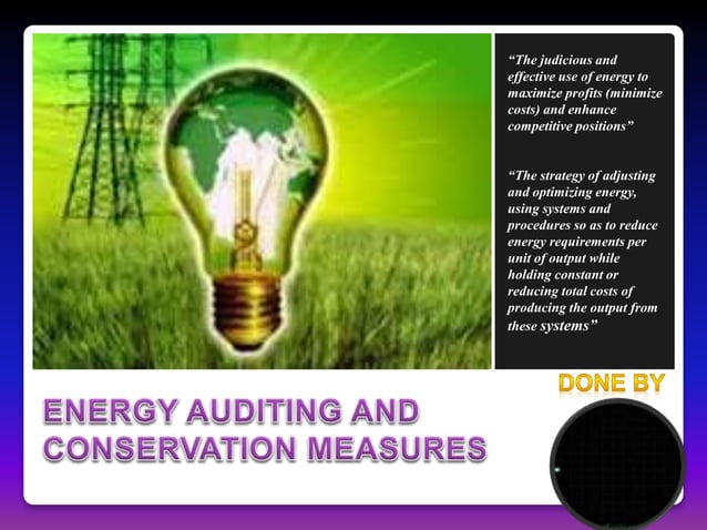 Energy auditing | PPT