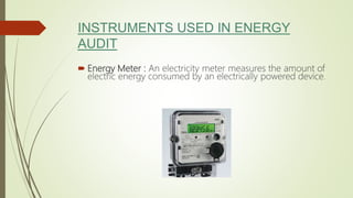 Energy auditing in mines ppt | PPTX
