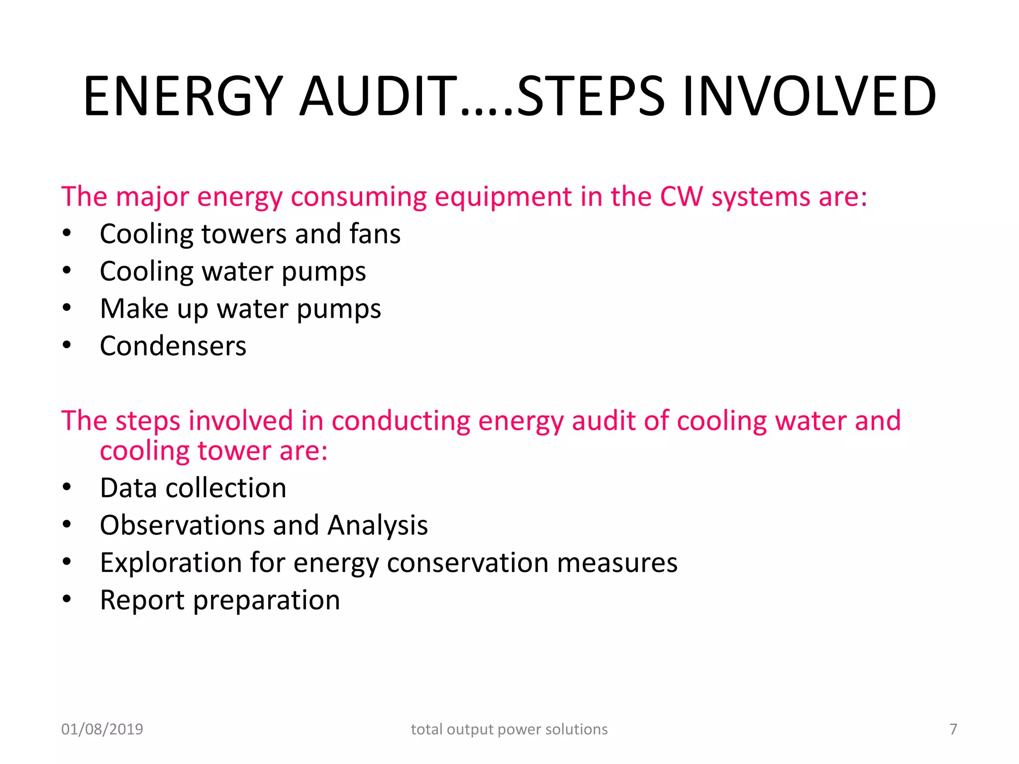 Energy audit of Condenser and CW System | PDF