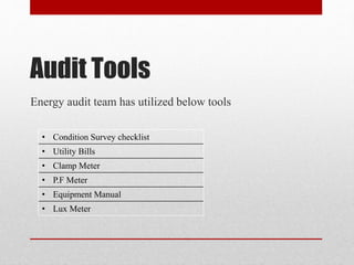 Energy Audit Report Presentation | PPTX