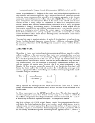 Energy aware clustering protocol (eacp) | PDF