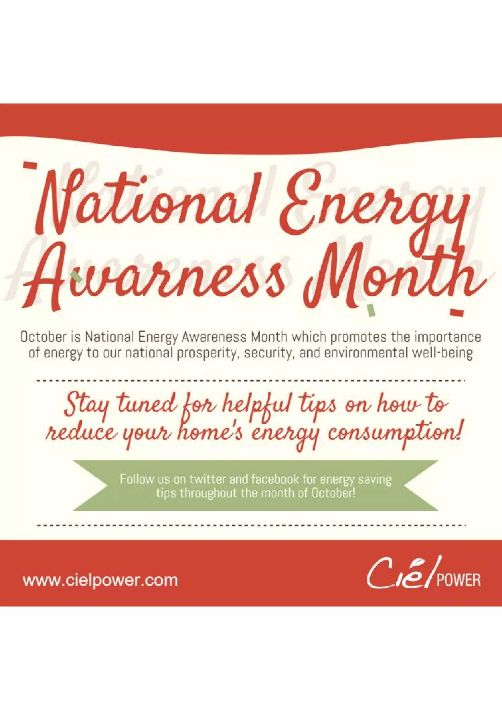 National Energy Awareness Month | PDF