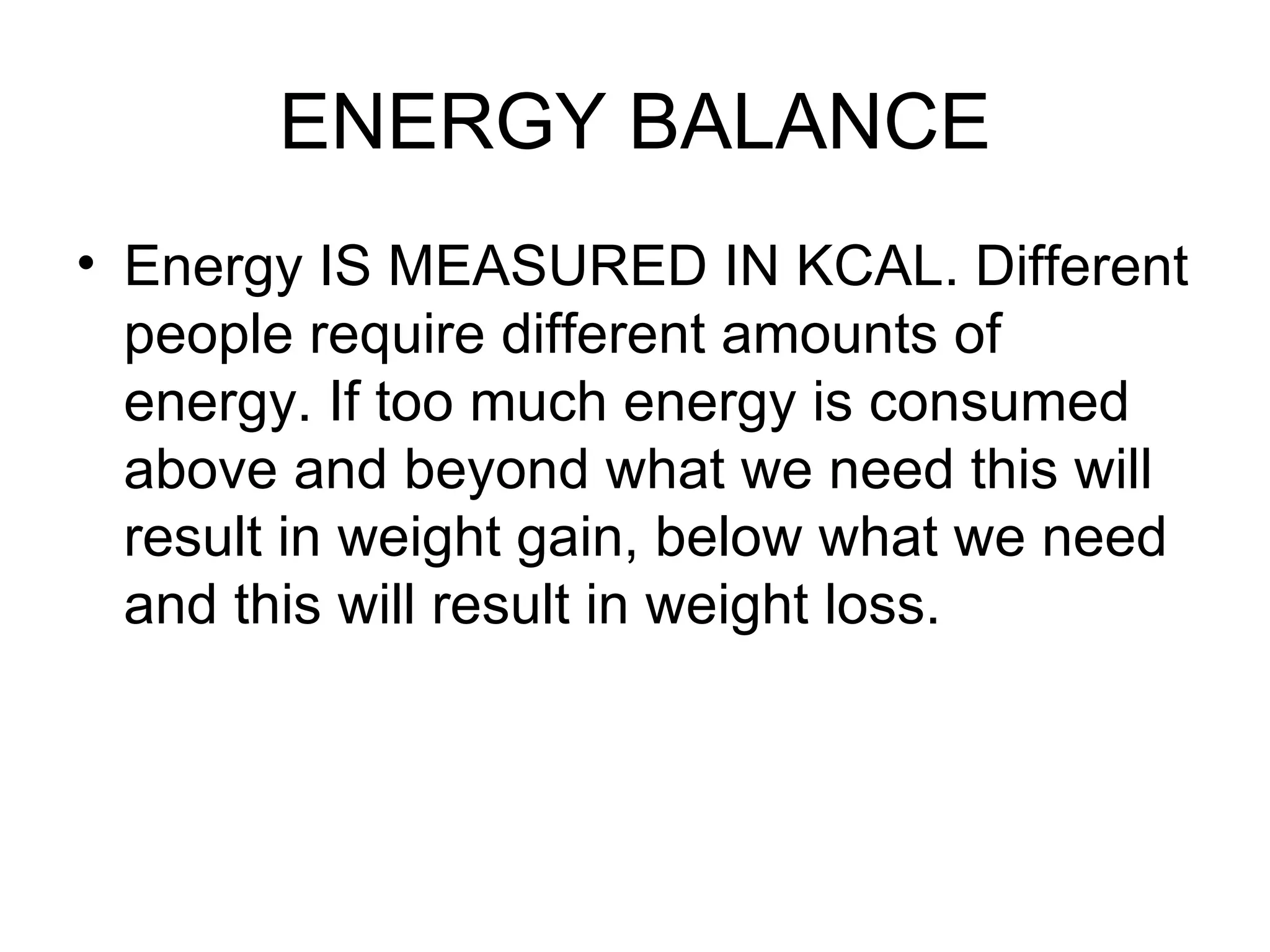 Energy balance | PPT