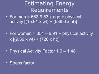 Energy Balance Powerpoint Presentation... | PPT | Endocrine and ...