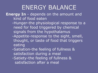 Energy Balance Powerpoint Presentation... | PPT | Endocrine and Metabolic Diseases | Diseases ...