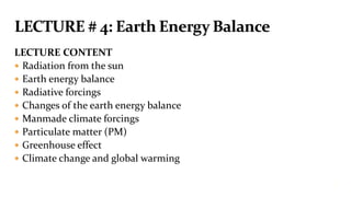 Energy Balance lecture 4................................ppt