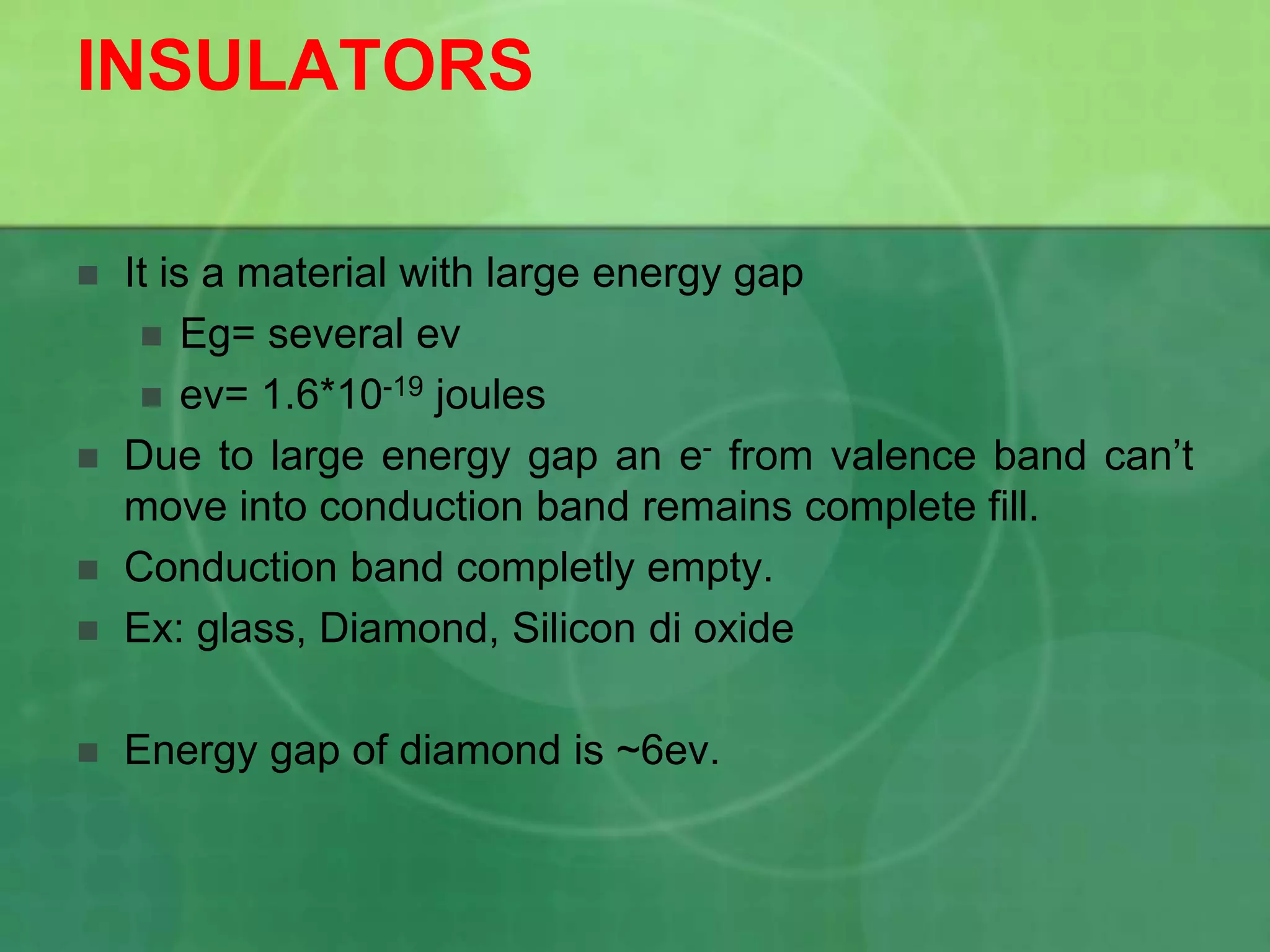 Energy bands and gaps in semiconductor | PPTX