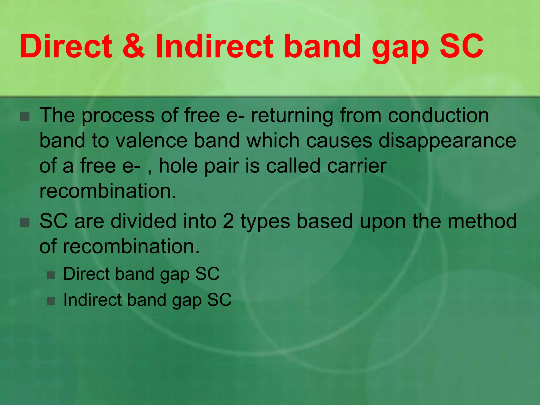 Energy bands and gaps in semiconductor | PPTX