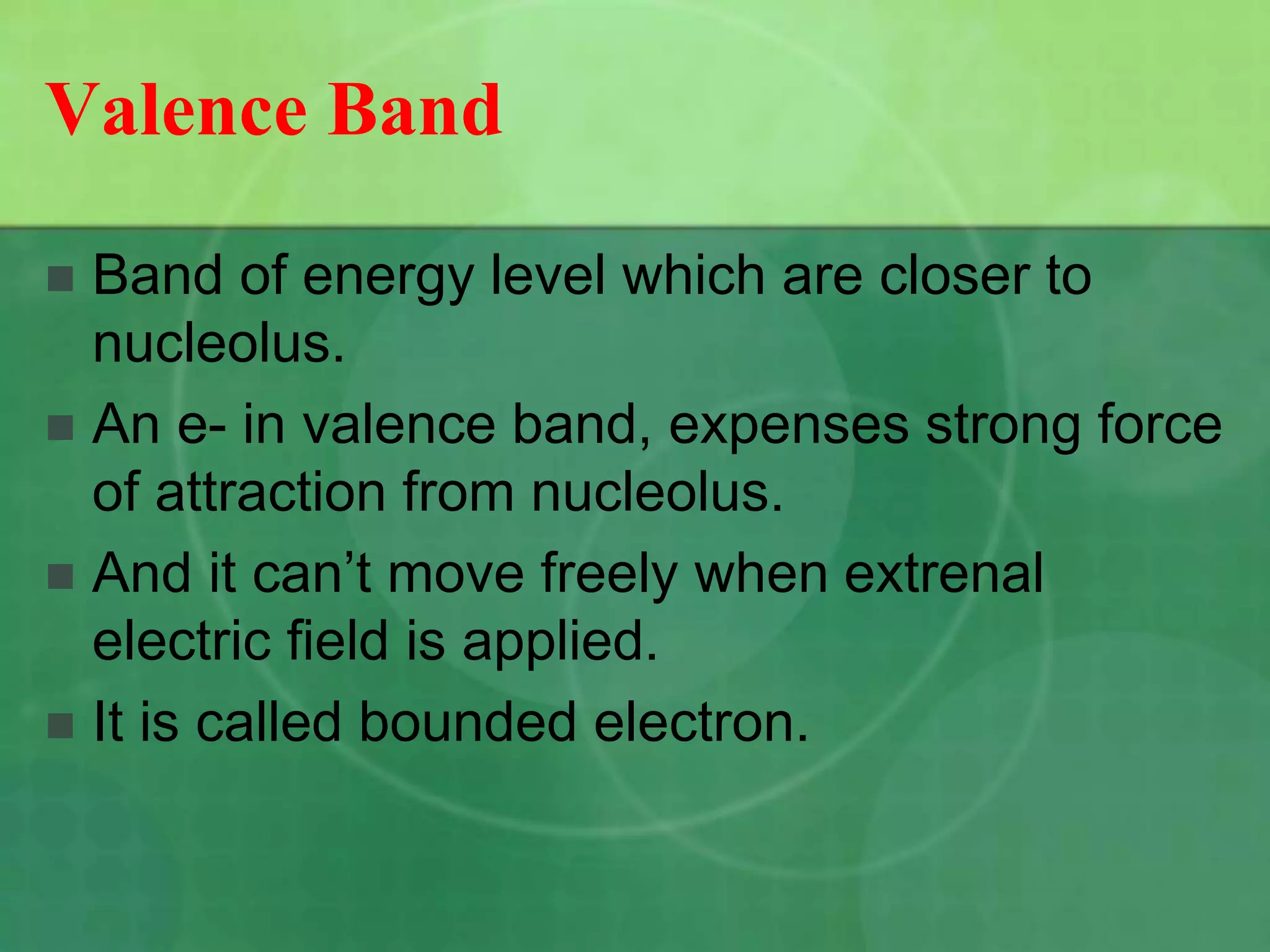 Energy bands and gaps in semiconductor | PPTX