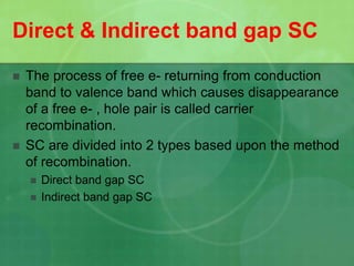 Energy bands and gaps in semiconductor | PPTX