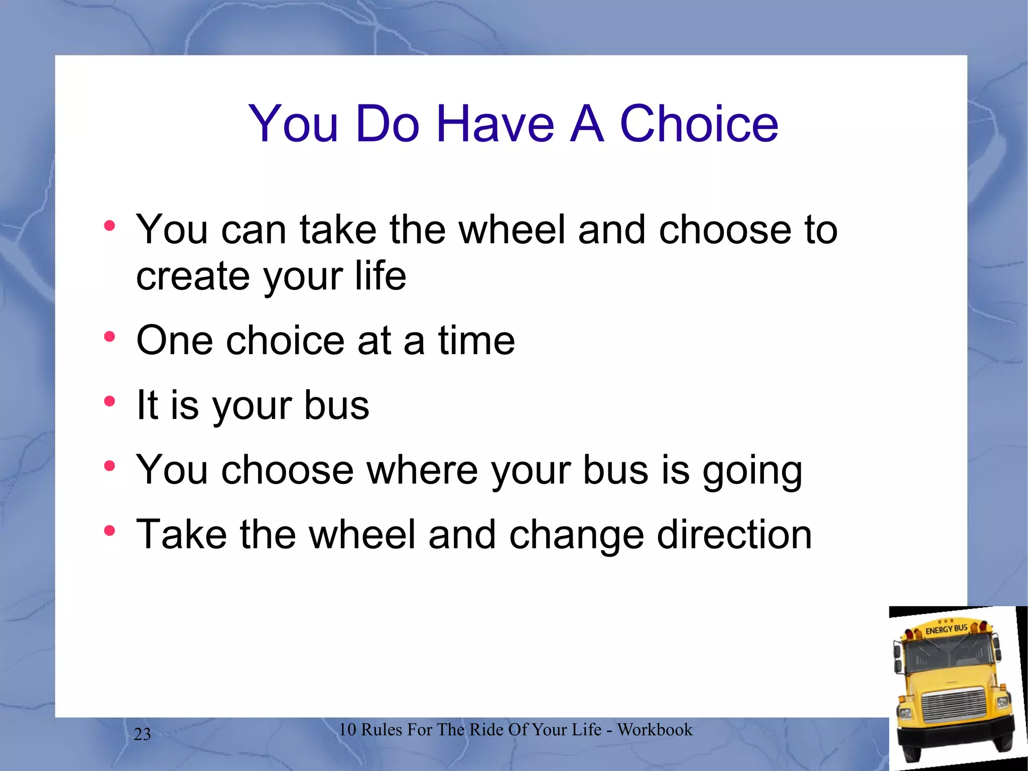 The Energy Bus Workshop | PPT