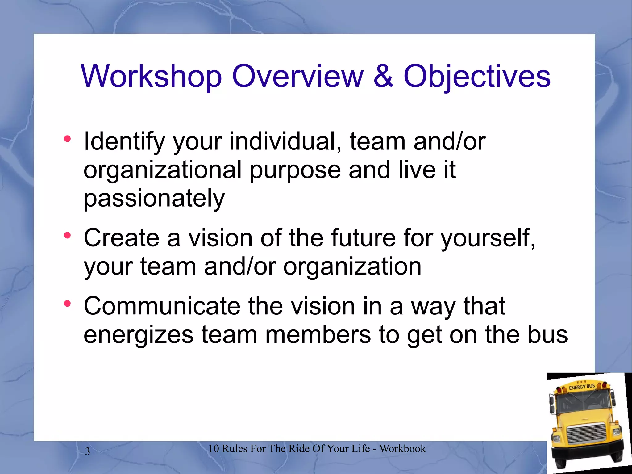 The Energy Bus Workshop | PPT