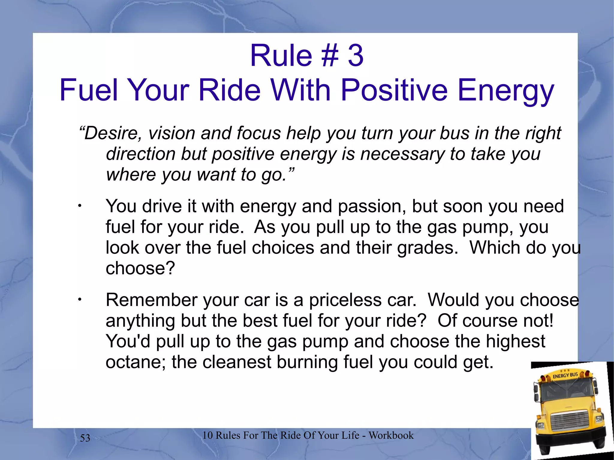 The Energy Bus Workshop | PPT