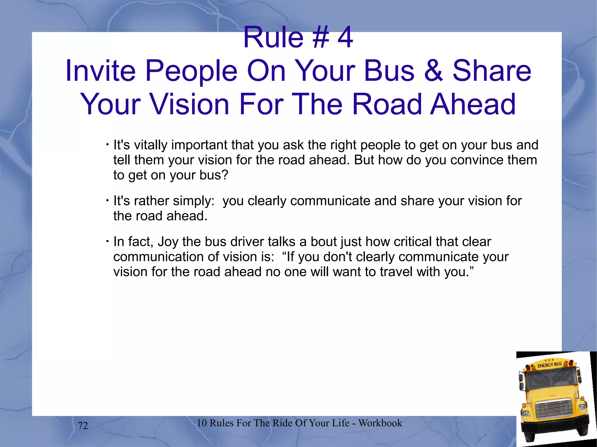 The Energy Bus Workshop | PPT