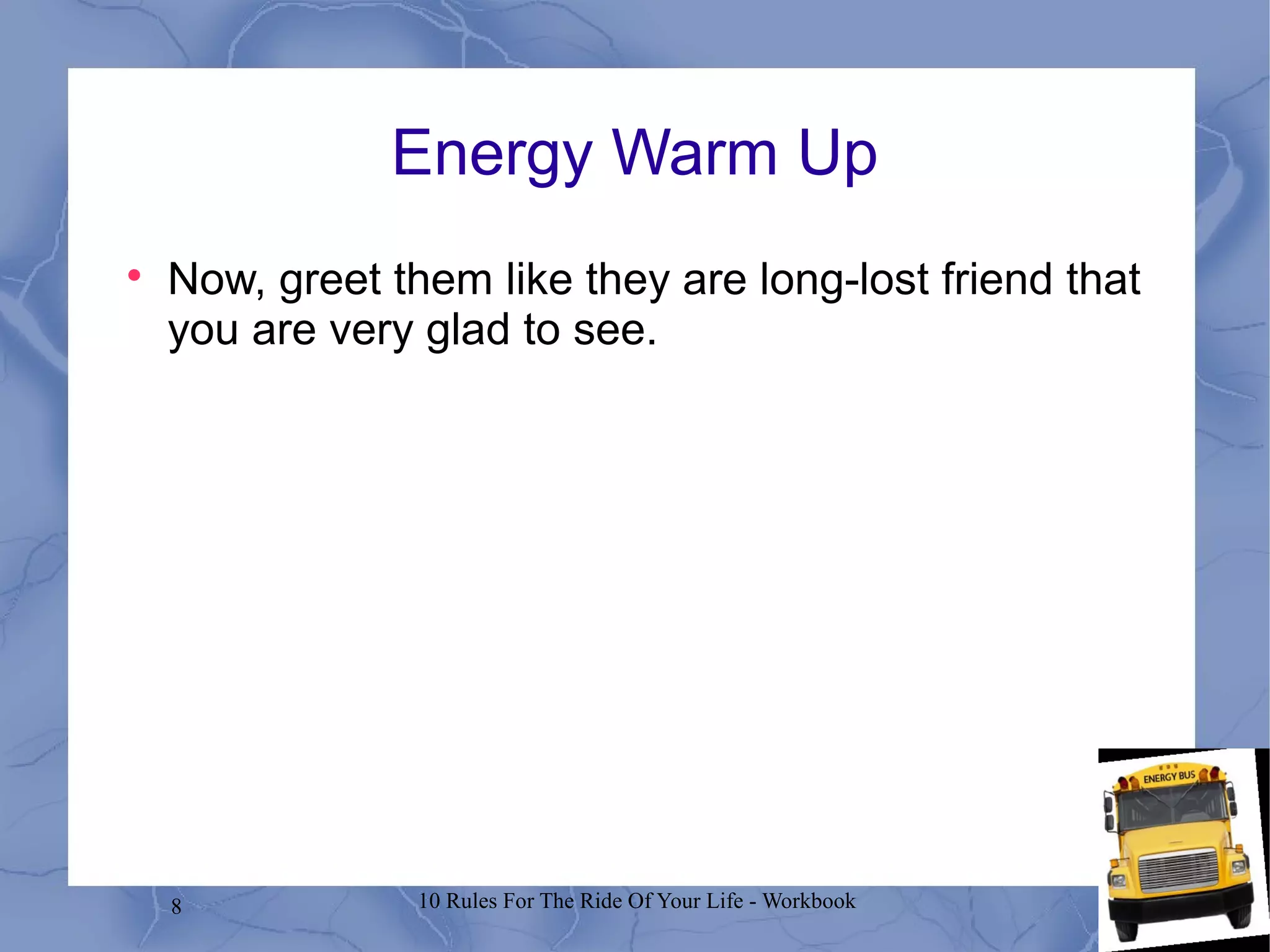 The Energy Bus Workshop | PPT
