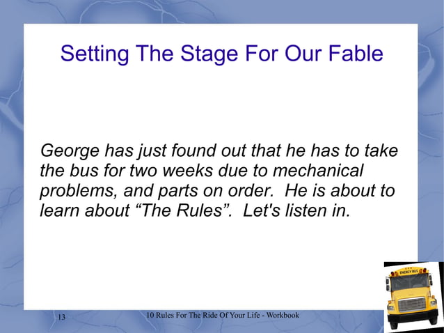 The Energy Bus Workshop | PPT