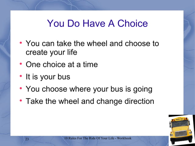 The Energy Bus Workshop | PPT