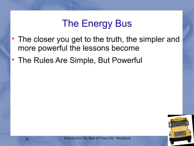 The Energy Bus Workshop | PPT