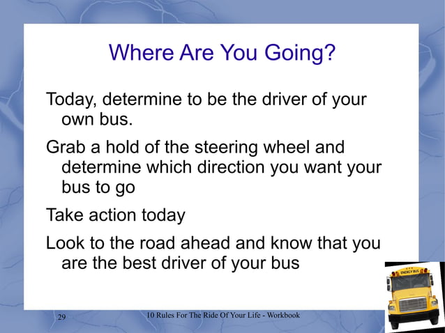 The Energy Bus Workshop | PPT
