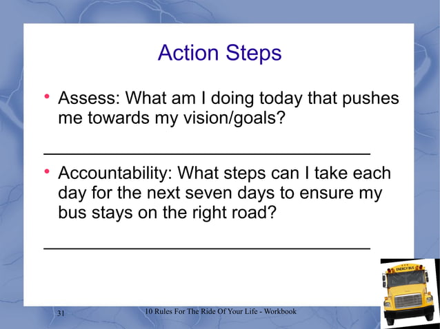 The Energy Bus Workshop | PPT