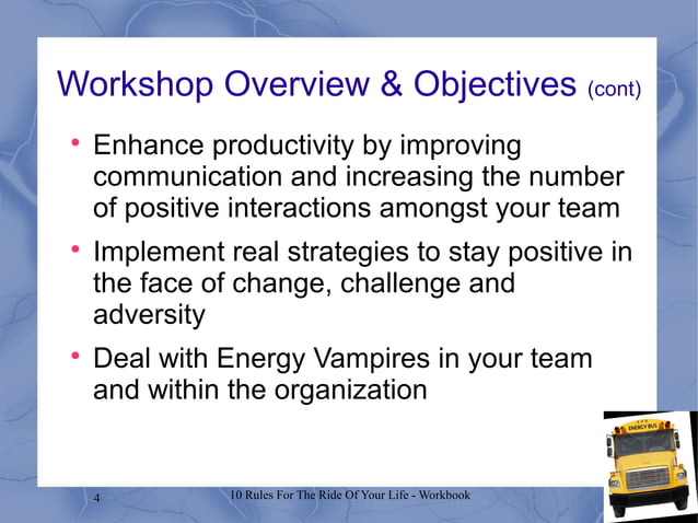 The Energy Bus Workshop | PPT