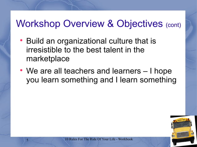 The Energy Bus Workshop | PPT