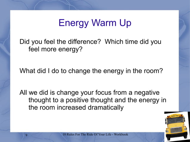 The Energy Bus Workshop | PPT