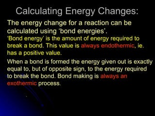 Energy changes | PPS